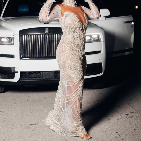 Dresses | Heres A Fully Beaded Crystal Gown Absolutely Stunning | Poshmark